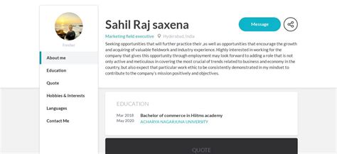 Sahil Raj Saxena Online Resume Craftmycv