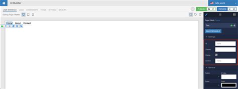 Creating A Horizontal Navigation Menu UI Builder Backendless Support
