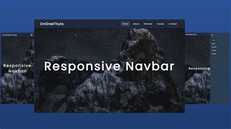 Responsive Navbar Using Html Css And Javascript Youtube