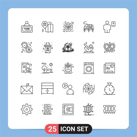 25 User Interface Line Pack Of Modern Signs And Symbols Of Human Body