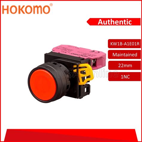 HOKOMO 22MM 1NC RED ALTERNATE PUSH BUTTON SWITCH KW1B A1E01R Shopee