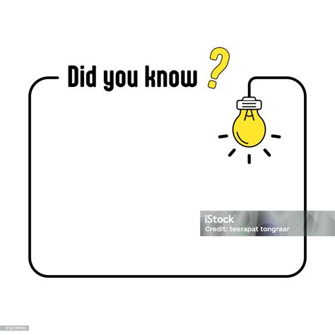 최소한의 정사각형 배너 템플릿 플랫 벡터 매달린 전구 및 광고 목적으로 텍스트를 삽입하기 위한 프레임을 알고 계셨습니까 벡터