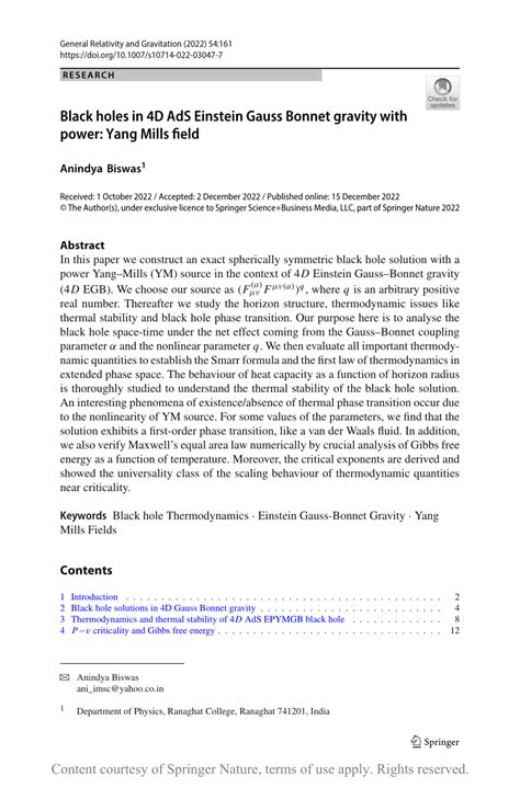 Black Holes In 4d Ads Einstein Gauss Bonnet Gravity With Power Yang
