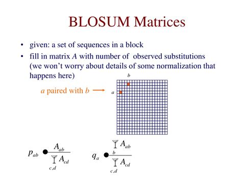 ppt alignment statistics and substitution matrices powerpoint