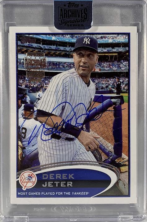 Derek Jeter Autographed Signed Card 11 Ny Yankees 2020