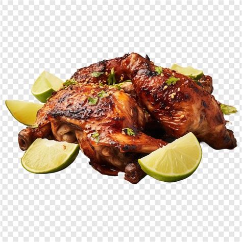 Вяленая курица изолирована на прозрачном фоне | Бесплатно PSD Файл