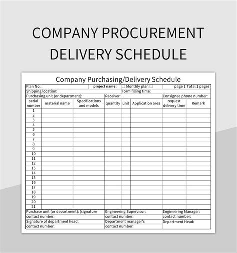 Free Procurement Templates For Google Sheets And Microsoft Excel