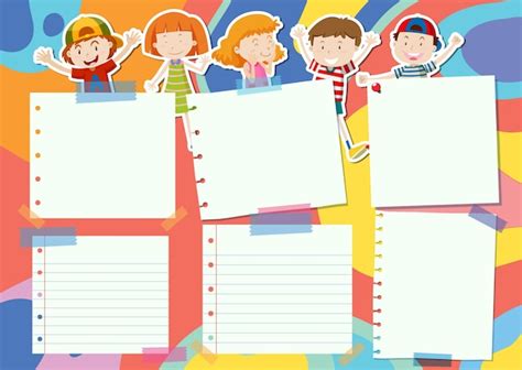 Вектор красивый мультфильм список дел для детей