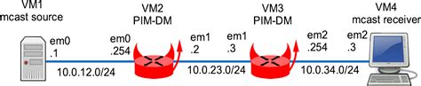 Multicast With PIM DM BSD Router Project