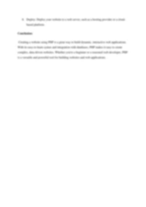 SOLUTION Creating A Website Using Php Studypool