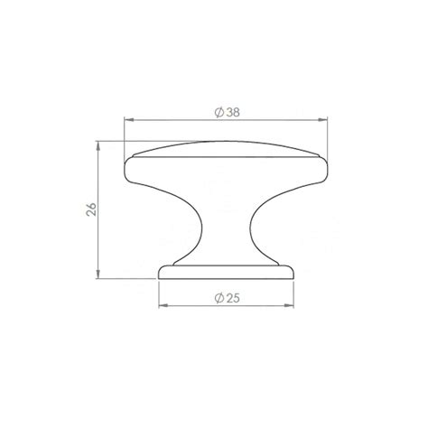 Carlisle Brass Oxford Cupboard Knob 38mm Ø Poole Waite And Co Ltd