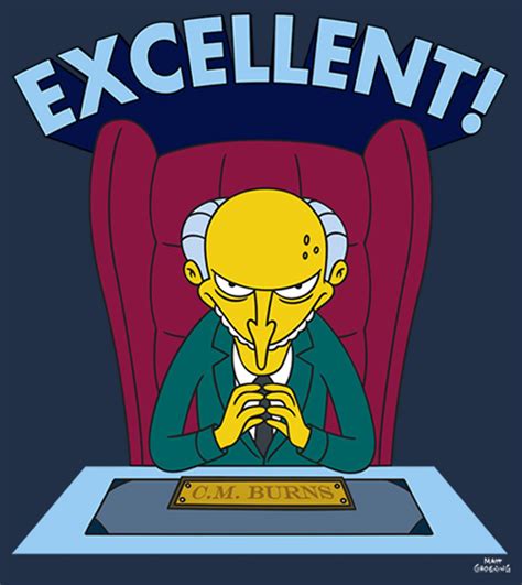 Mens The Simpsons Excellent Burns Long Sleeve Shirt Mr Burns