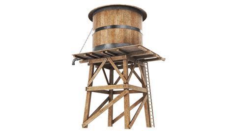 3d Two Detailed Water Tanks Turbosquid 2201501