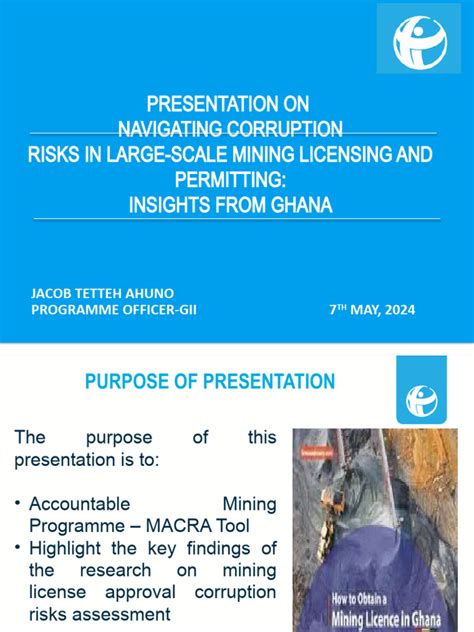 Presentation On Navigating Corruption Risks In The Ls Mining Licencing In Ghana Pdf Risk