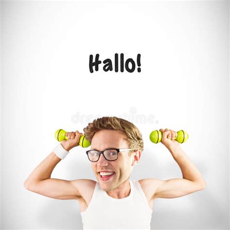 Composite Image Nerd Lifting Weights Stock Photos Free Royalty Free Stock Photos From Dreamstime