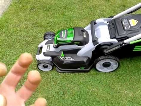 Ego 56v electric rechargeable lawn mower - YouTube
