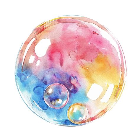 Premium Vector Bubble Vector Illustration In Watercolor Style