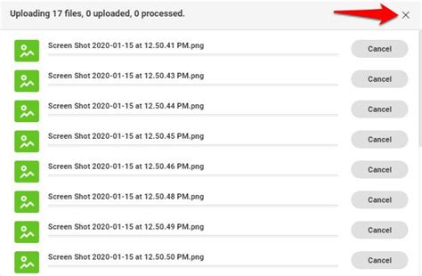 Cancel All Uploads Help Center English