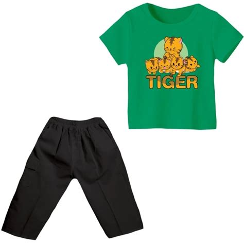 خرید و قیمت ست تی شرت و شلوارک پسرانه مدل ببر کد ۱۰ رنگ سبز ترب
