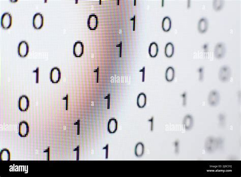 Binary Code On A Computer Screen Stock Photo Alamy