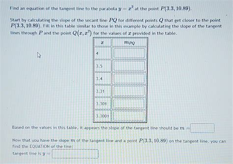 Equation Of Tangent Line How To Find The Equation Of A Tangent Line