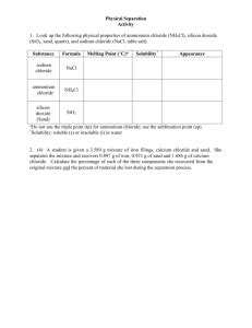 Separation Of A Mixture Lab Report Sheet