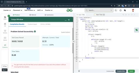 Gfg160daysofcoding Codingchallenge Day56 Indexesofsubarraysum Gfg160 Jyotish Yadav
