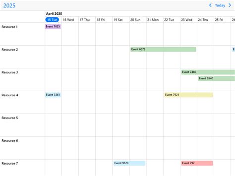 Timeline Working With Large Data Sets Example Mobiscroll