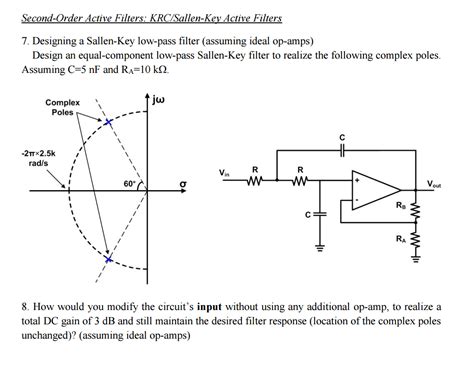 Solved Designing A Sallen Key Low Pass Filter Assuming