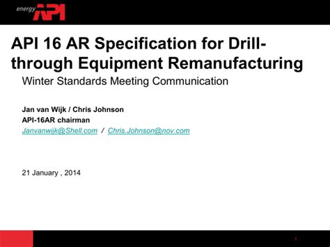 API AR Winter Standards Meeting Rev