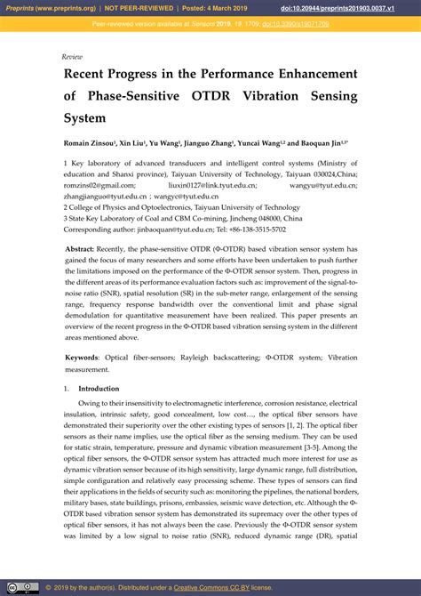 pdf recent progress in the performance enhancement of phase sensitive