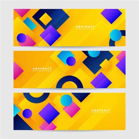 Premium Vector Abstract Colorful Banner Background Dynamic Textured Geometric Element Modern