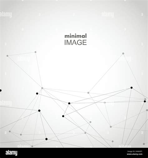 Vector Connected Lines And Dots Science And Technology And Network Background Stock Vector