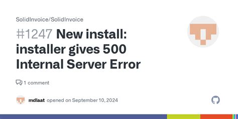 New Install Installer Gives 500 Internal Server Error · Issue 1247 · Solidinvoicesolidinvoice