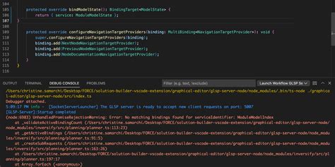 no matching bindings found for serviceidentifier · eclipse glsp glsp