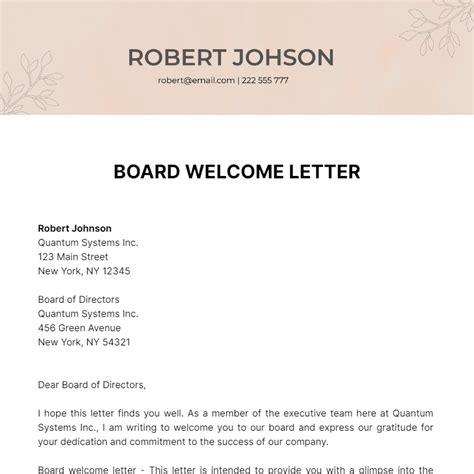 Board Letter