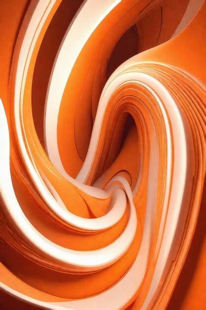 Premium Photo Orange Waves Abstract Background