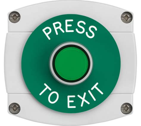 Press To Exit IP66 High Impact Push Button Single Pole Insight Automation