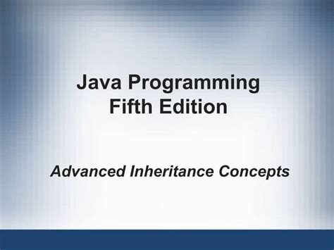 11 Advance Inheritanceconcepts Ppt