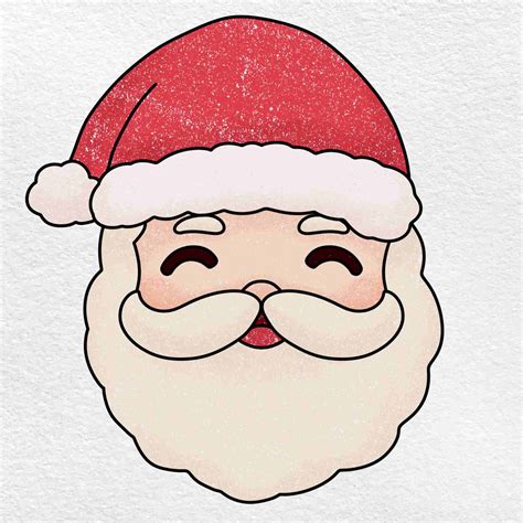 Cartoon Santa Face Helloartsy