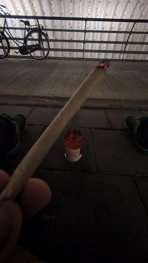 Smoking A Joint Under A Tunnel And Drinking A Bottle Of Rosé Wine R Doomers2
