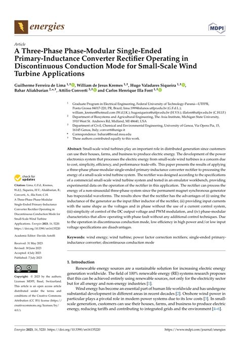 Pdf A Three Phase Phase Modular Single Ended Primary Inductance Converter Rectifier Operating