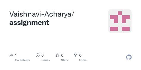 GitHub Vaishnavi Acharya Assignment