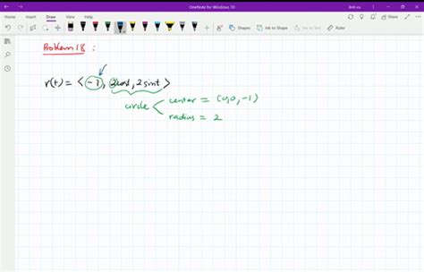 SOLVED Sketch the curve traced out by the given vector valued function by hand 𝐫 t cost