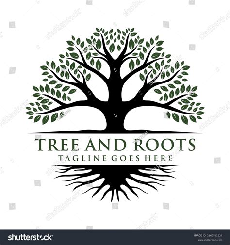 Abstract Tree Roots Logo Design Template Stock Vector Royalty Free 2260551527 Shutterstock
