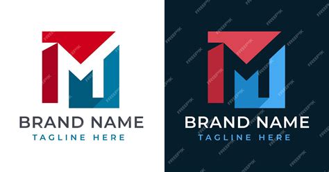 Premium Vector M Letter Logo Design With Abstract Square Shape