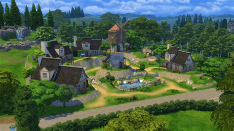 The Springvale Village From Genshin Impact With Seelies And Philanemo Mushrooms R Thesims