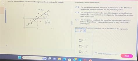 solved describe the unexplained variation about a regression