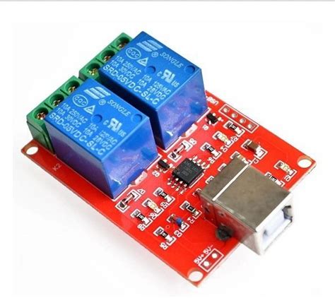 Module Of 2 10A 230V Relays Controlled From USB Relays On USB