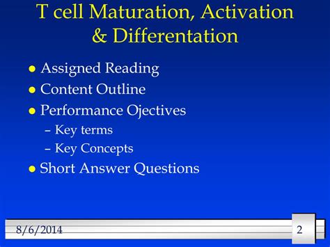 Ppt T Cell Maturation Activation And Differentation Powerpoint